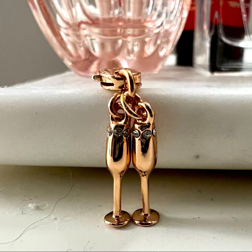 Kate Spade How Charming Rose Gold Champagne Flutes Ch… - Gem